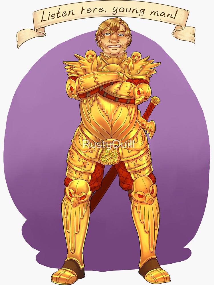 ""Listen here, young man!"" Sticker for Sale by RustyQuill | Redbubble