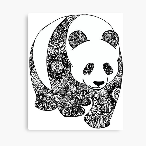 "Panda Mandala" Canvas Print for Sale by Neffvv | Redbubble