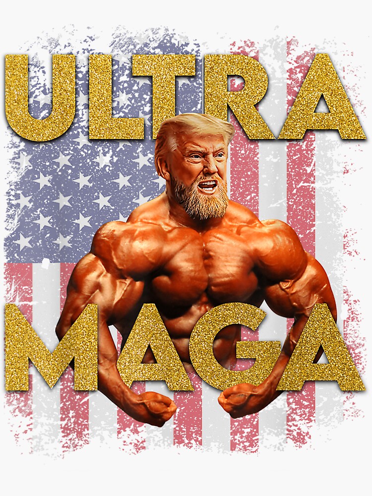 "Trump Buff Ultra MAGA" Sticker for Sale by WardDennis | Redbubble