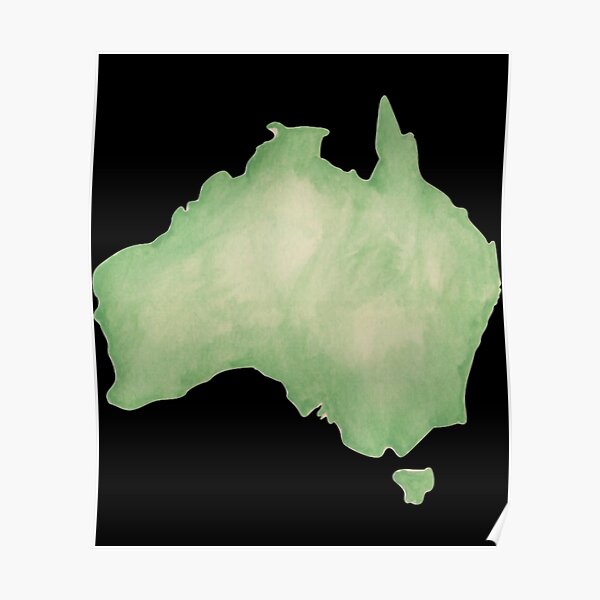 "Australian map " Poster for Sale by AnticvalleyVin | Redbubble