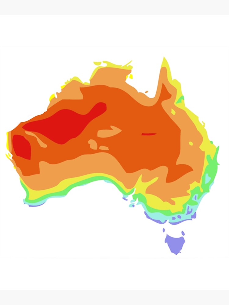 "Heat Map of Australia " Poster for Sale by AnticvalleyVin | Redbubble