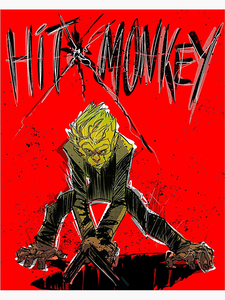 "Hit Monkey Fan art" Sticker for Sale by Theclashen | Redbubble