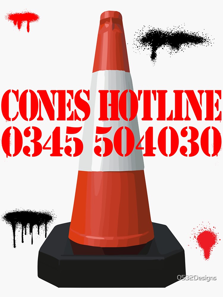 "Cones Hotline" Sticker for Sale by 0532Designs | Redbubble