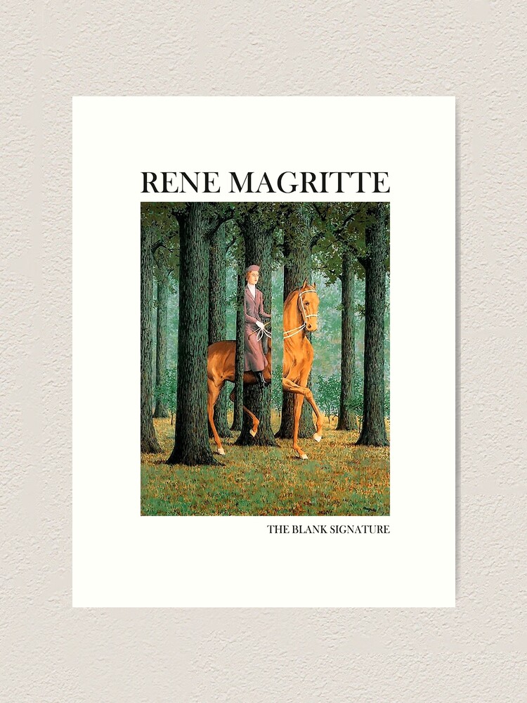 "Rene Magritte The Blank Signature Poster" Art Print for Sale by ...