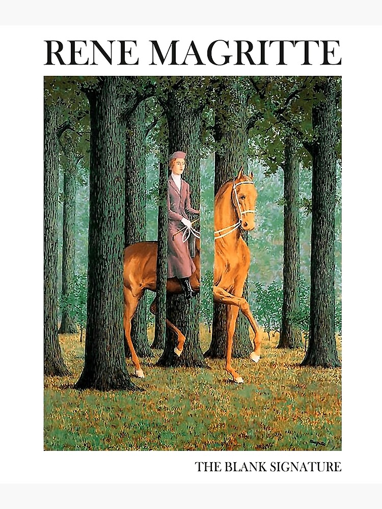 "Rene Magritte The Blank Signature Poster" Photographic Print for Sale ...
