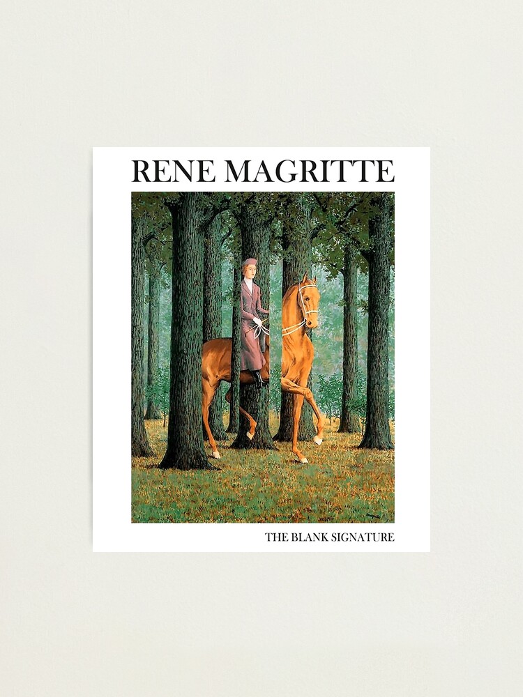 "Rene Magritte The Blank Signature Poster" Photographic Print for Sale ...