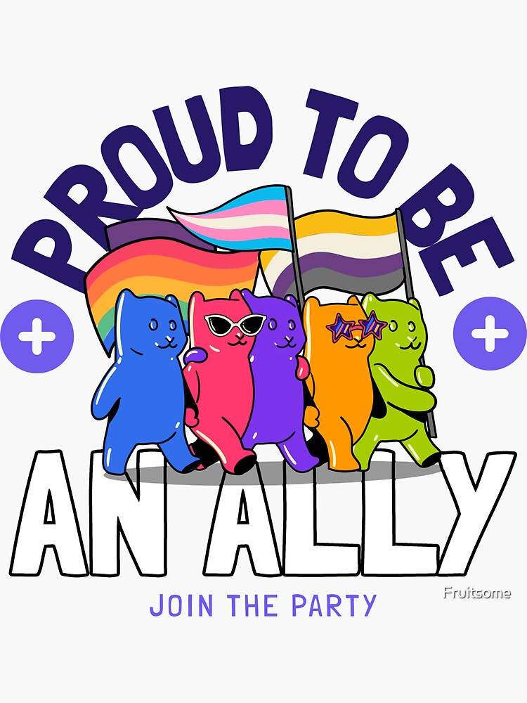 "Proud Ally - Pride Allyship - I Am Proud To Be An Ally - lgbtq ...