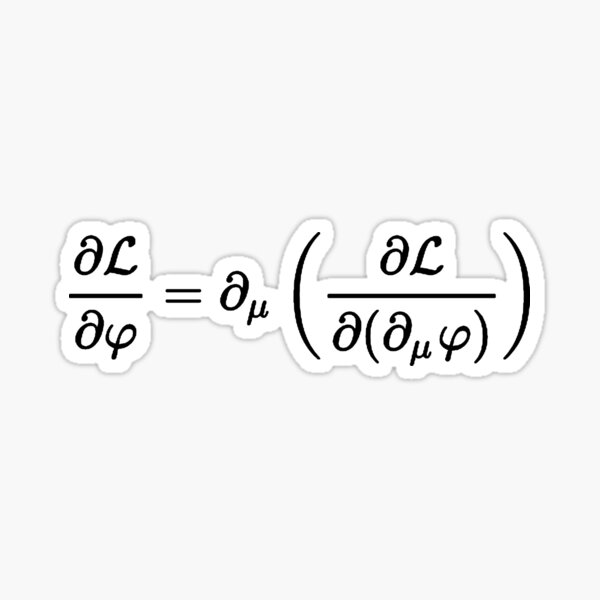 Euler Lagrange Equation For Fields Sticker For Sale By NoetherSym euler-lagrange-equation-for-fields-sticker-for-sale-by-noethersym