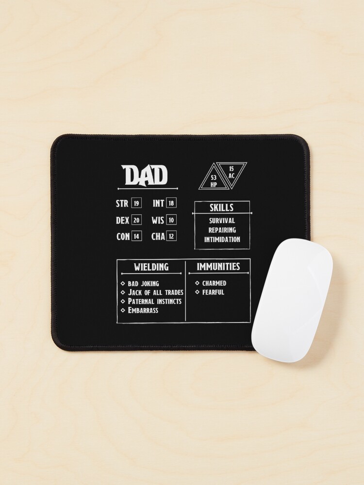 "Dad Character Sheet | Dungeons and Dragons Shirt | DND Shirt ...