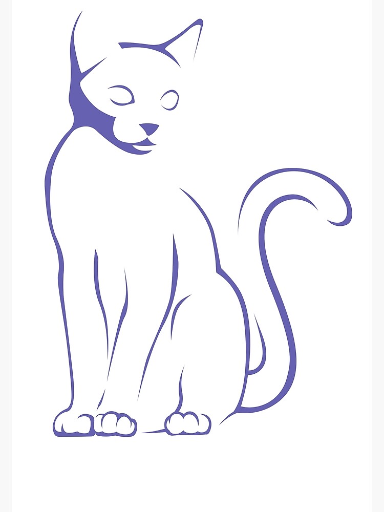 "Very Peri cat silhouette" Poster for Sale by lamouchenoire | Redbubble