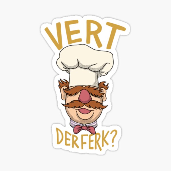 "Vert Der Ferk" Sticker for Sale by IsabelCummings | Redbubble
