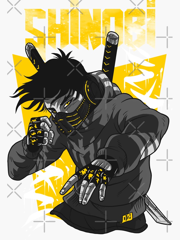 "Shinobi Ninja Fighter " Sticker for Sale by blindninja | Redbubble