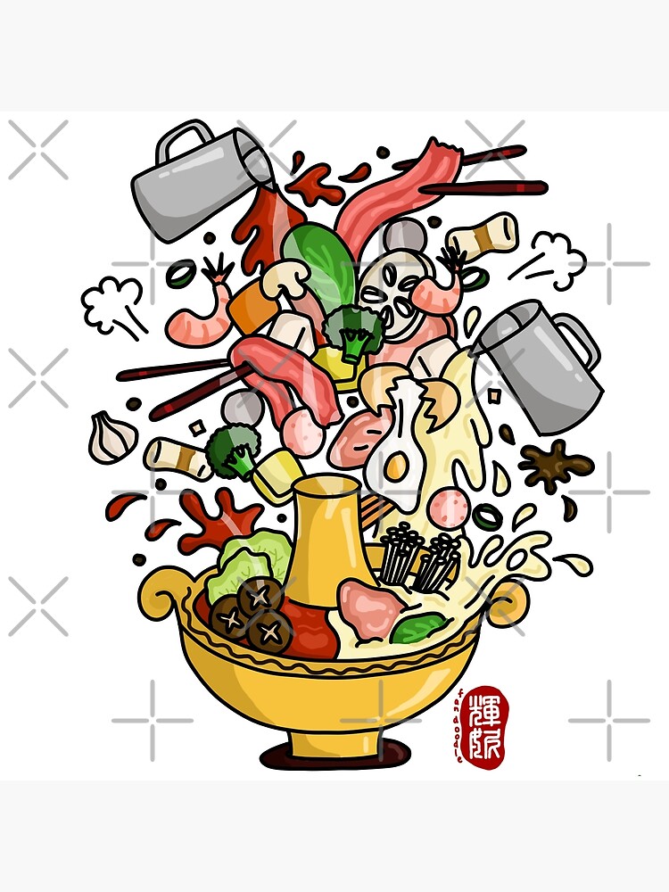 "Hot Pot (color)" Poster for Sale by FanDoodle | Redbubble