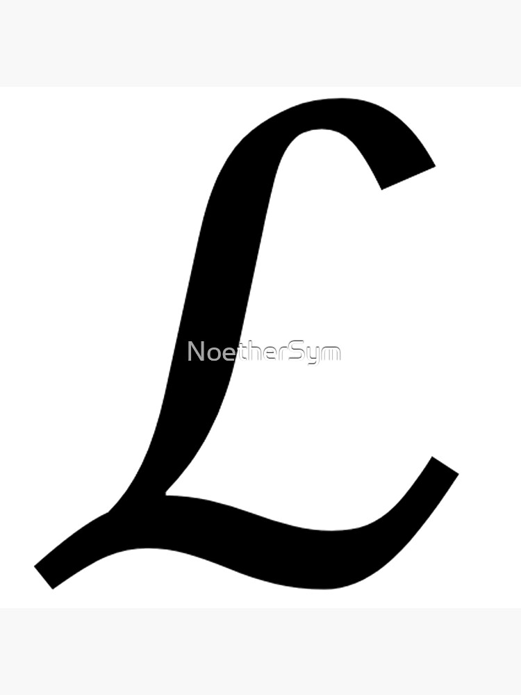 "L for Lagrangian density (or lagrangian)" Poster for Sale by ...