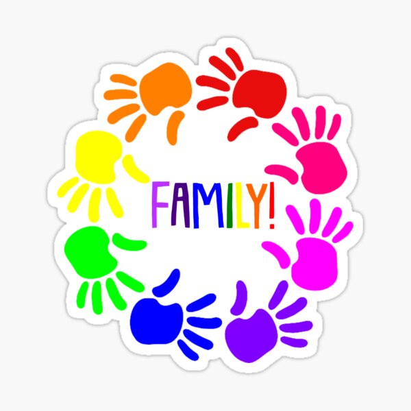 "Family" Sticker for Sale by NakedspoonMedia | Redbubble