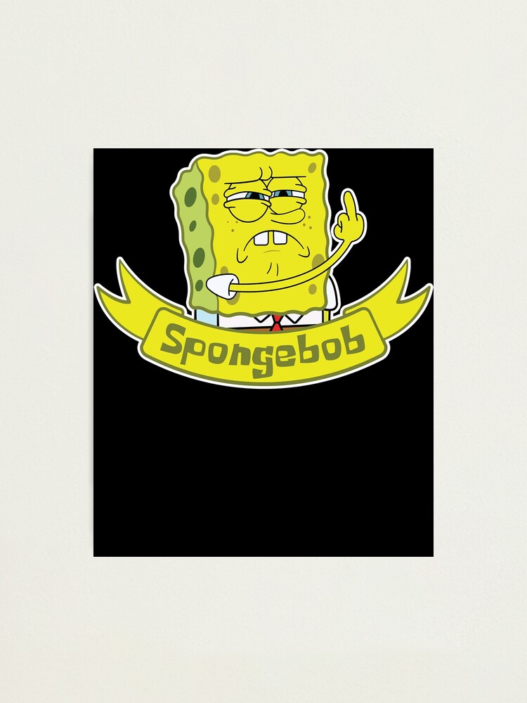 "Spongebob Raise Middle Finger" Photographic Print for Sale by ...