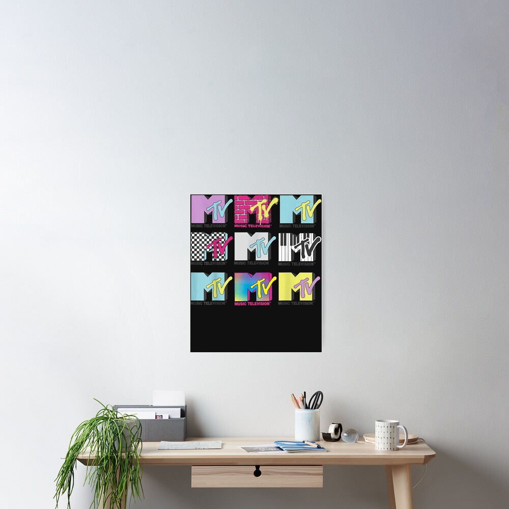 "Mtv logo stack style" Poster for Sale by MichaelPoole | Redbubble