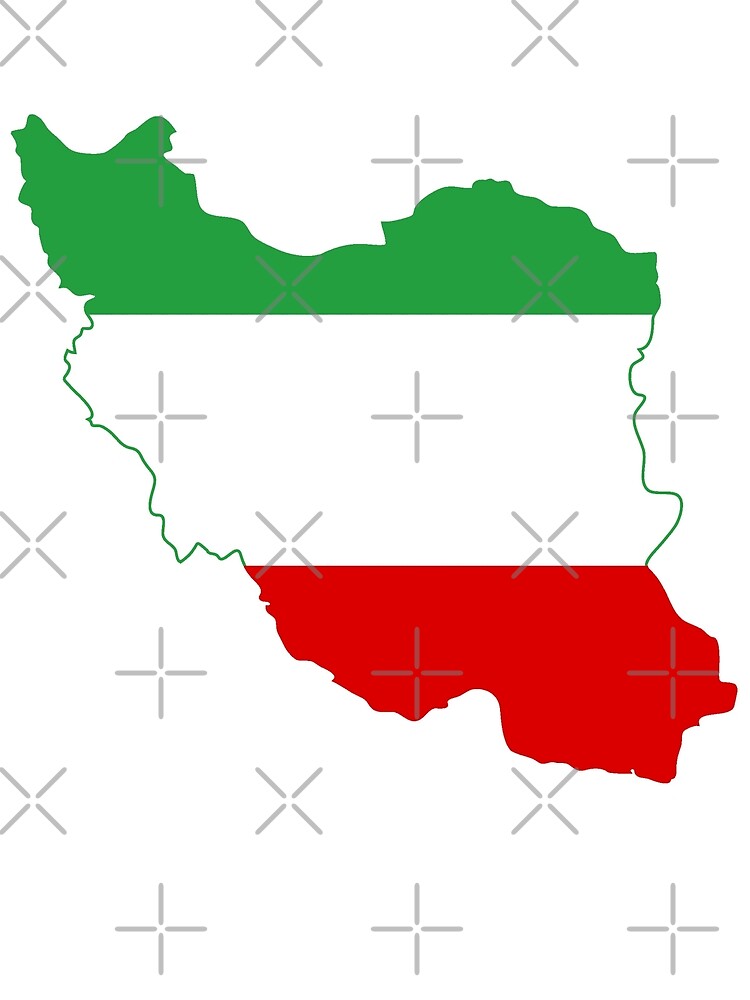 "Outline of Iran with Iranian Flag Colors" Art Print for Sale by ...