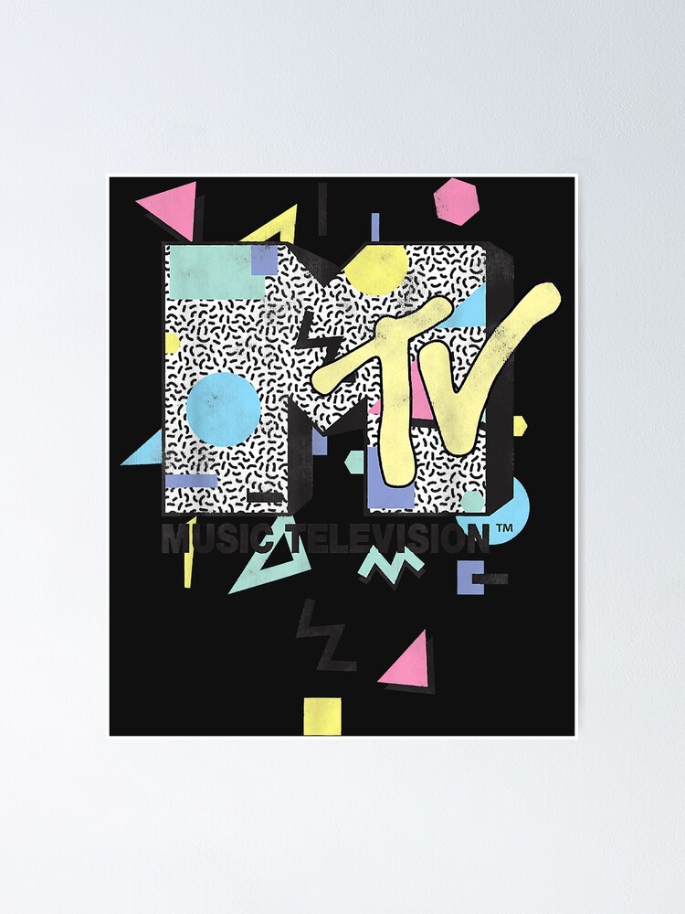 "Mtv retro shape design logo" Poster for Sale by MichaelPoole | Redbubble