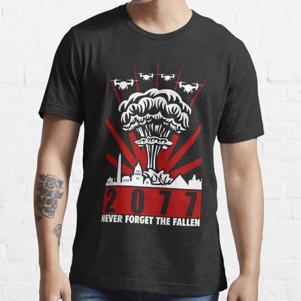 "2077 Never Forget The Fallen V2" T-shirt by ByteCage | Redbubble