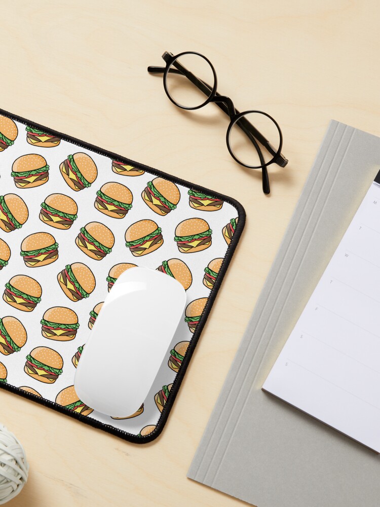 Cheeseburgers Fast Food White Mouse Pad sold by W.illus Illustration ...