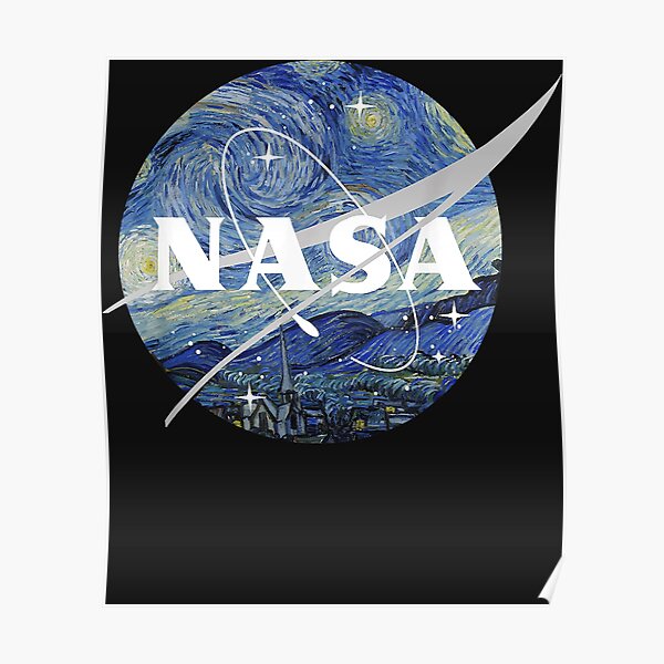"Nasa starry night classic chevron logo" Poster for Sale by ...