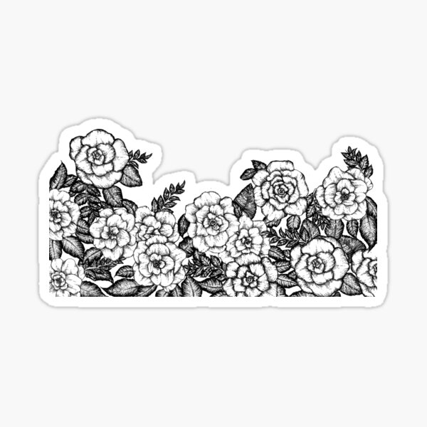 "Rose Pattern | Rose Illustration | Pen and Ink Drawing | Floral ...