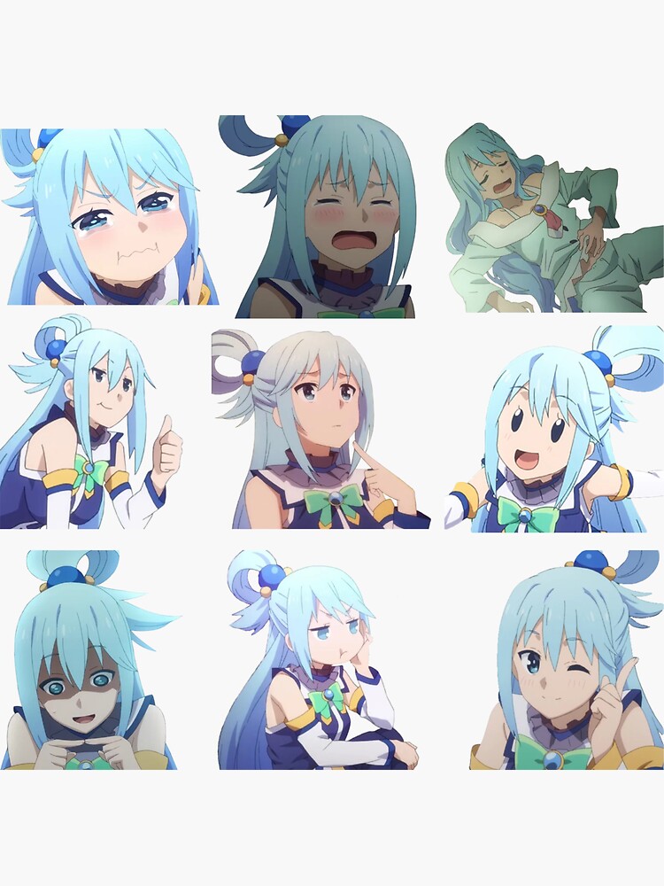 "[ SALE ] Stickers Aqua Konosuba pack 22" Sticker for Sale by Boutaje ...