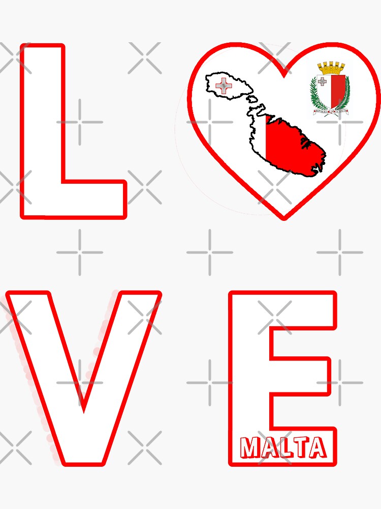 "LOVE Malta" Sticker for Sale by CreativeDomain | Redbubble