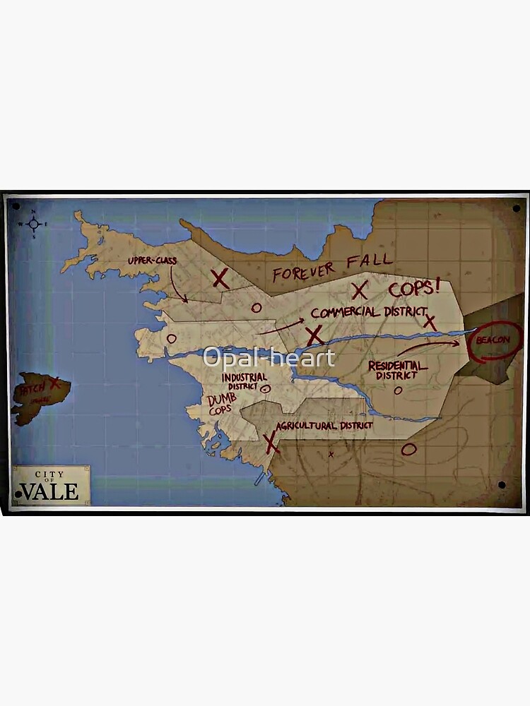 "Roman's Vale Map " Poster for Sale by 0pal-heart | Redbubble
