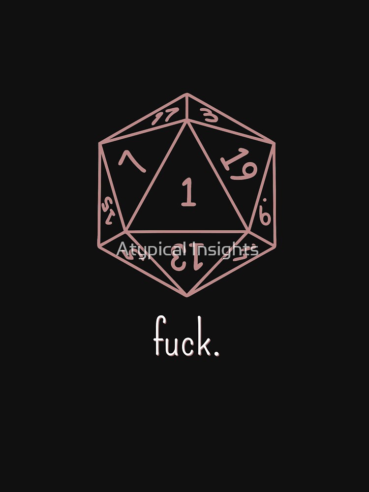 T-shirt essentiel for Sale avec l'œuvre « Jeu de donjons RPG D20 - Fuck ...
