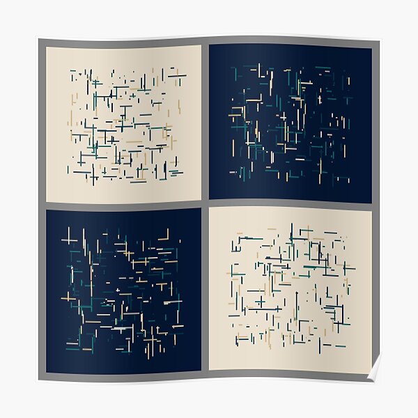 "Aesthetic Line Patterns" Poster for Sale by CultivateGenera | Redbubble