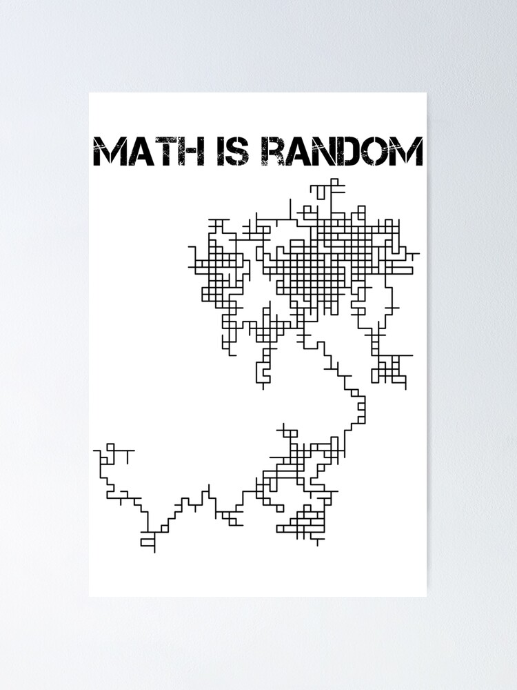 "Math is random (walk)" Poster for Sale by EncodedShirts | Redbubble