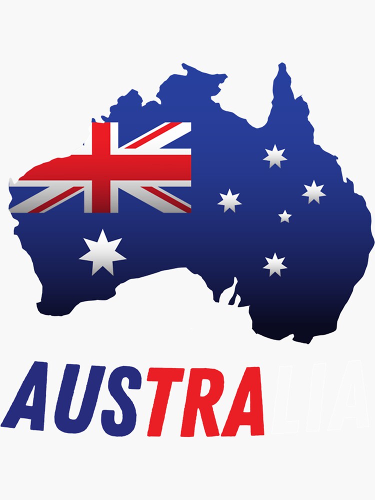 "Australia Map Flag " Sticker for Sale by MelbyMakes | Redbubble
