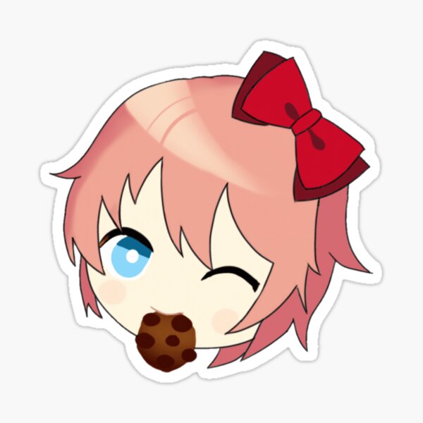 "cute ddlc sayori doki doki" Sticker for Sale by Skyler-Orion | Redbubble