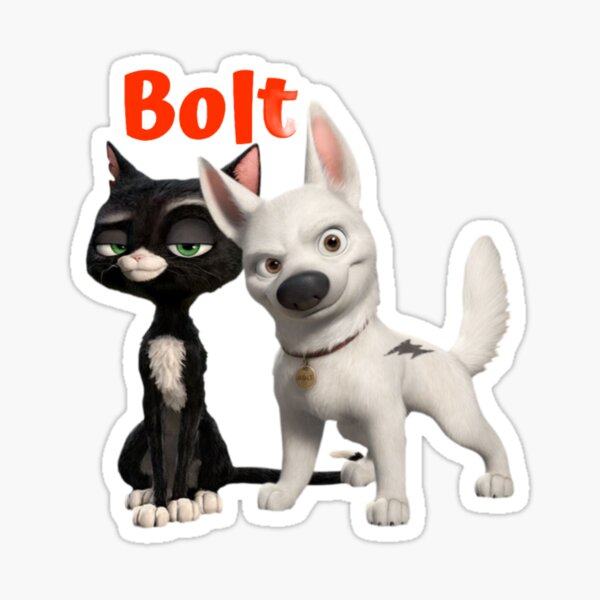 "Bolt Dog & Cat" Sticker for Sale by Bhmnabil18 | Redbubble