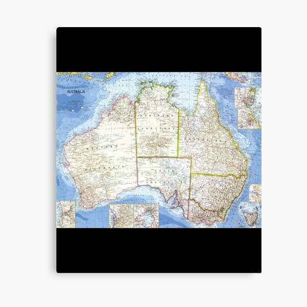 "Vintage Australia Map 1963 Australia Map Map Of Australia Vintage Map ...
