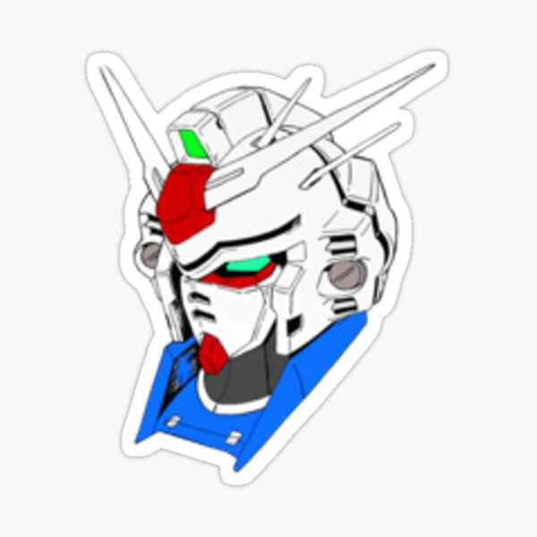 "Gundam Head" Sticker for Sale by ImaeBlock | Redbubble