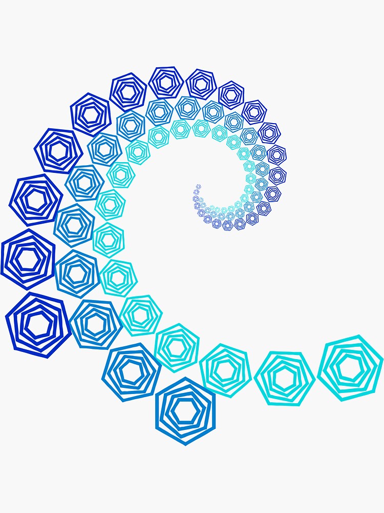 "HexWave" Sticker for Sale by zaxart | Redbubble