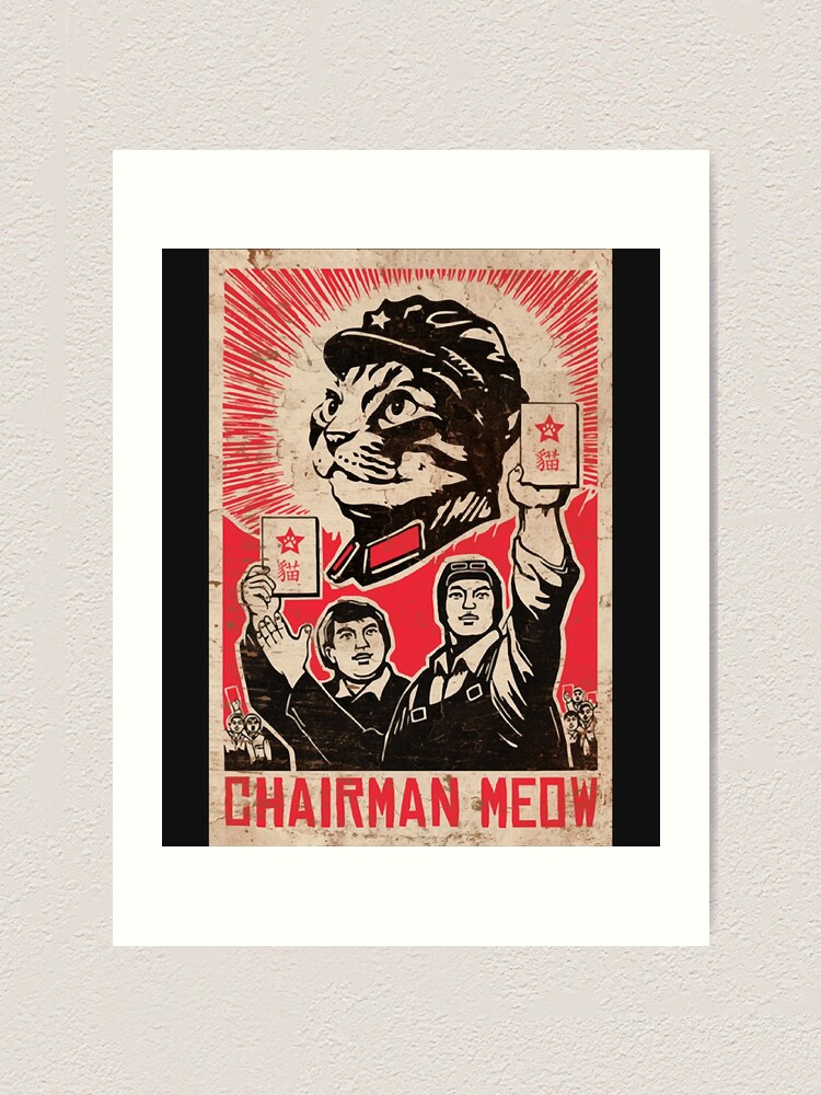 "Meow mao china cat meme" Art Print for Sale by KevinStarks | Redbubble