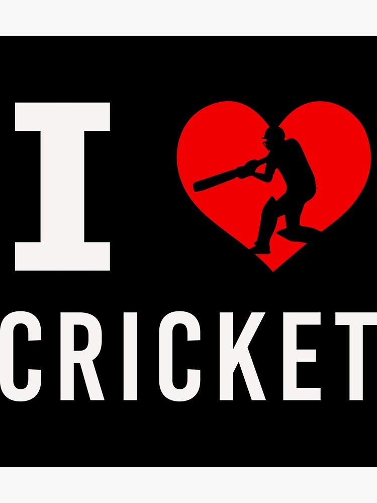 "Cricket I Love Cricket Gift Idea Sticker" Poster for Sale by ...