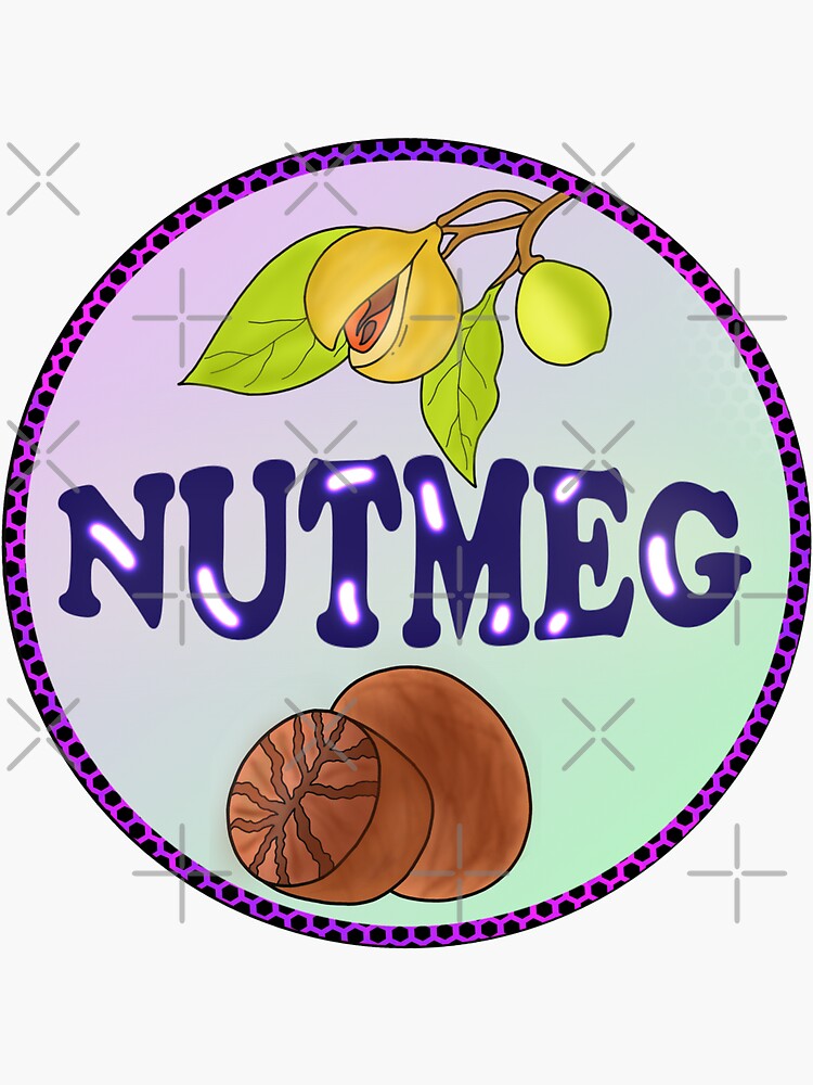 "Nutmeg kitchen label sticker" Sticker for Sale by urmi22 | Redbubble