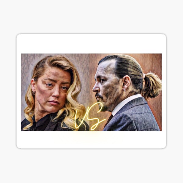 "Johhny Depp Vs Amber Heard" Sticker for Sale by AdventumArt | Redbubble