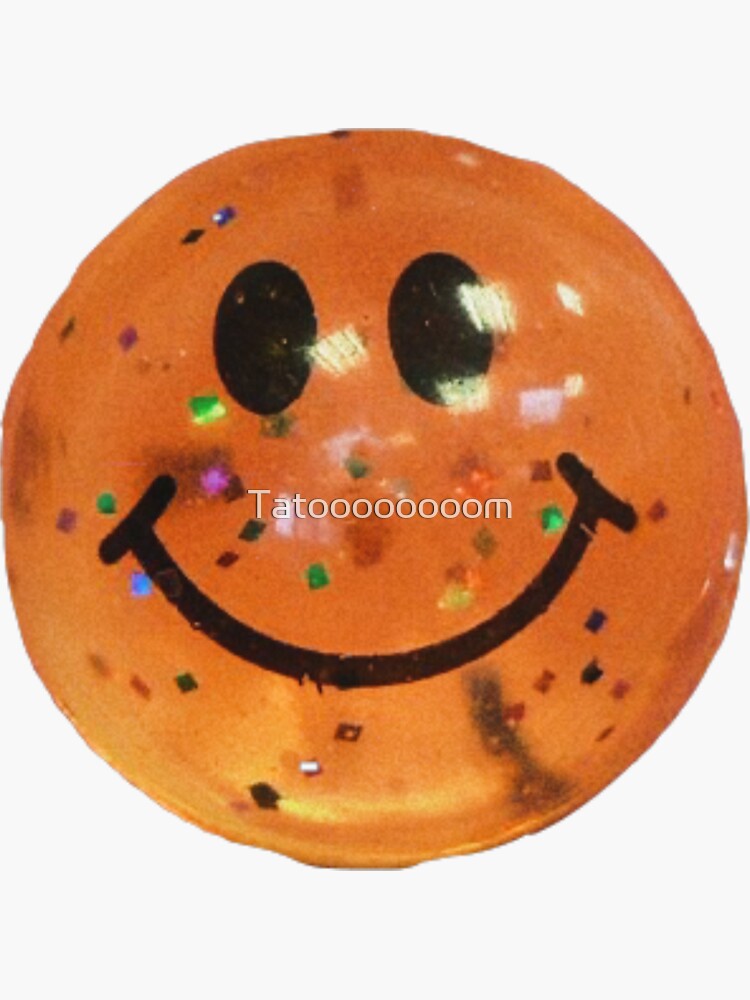 "glitter smiley face!" Sticker for Sale by Tatoooooooom | Redbubble