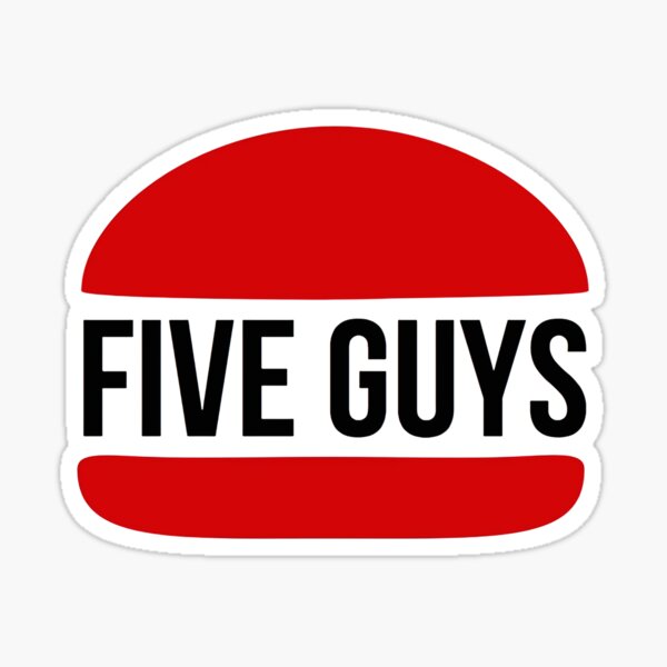 "Five Guys Burgers" Sticker for Sale by Rakhmat88 | Redbubble
