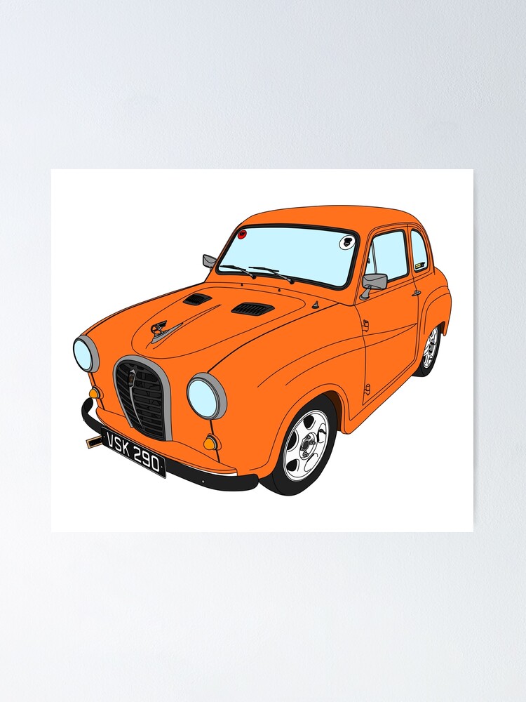 "Austin A35 - Tango - Orange Modified Custom Beast" Poster by Adamasage ...
