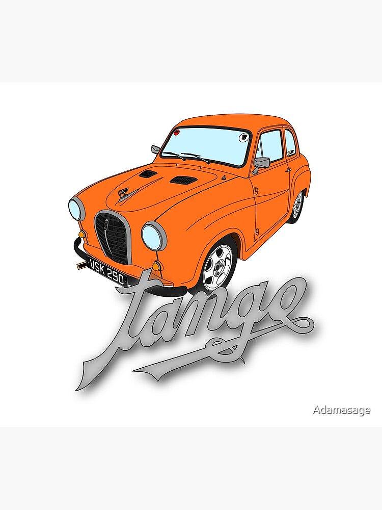 "Austin A35 - Tango Text - Orange Modified Custom Beast" Poster for ...