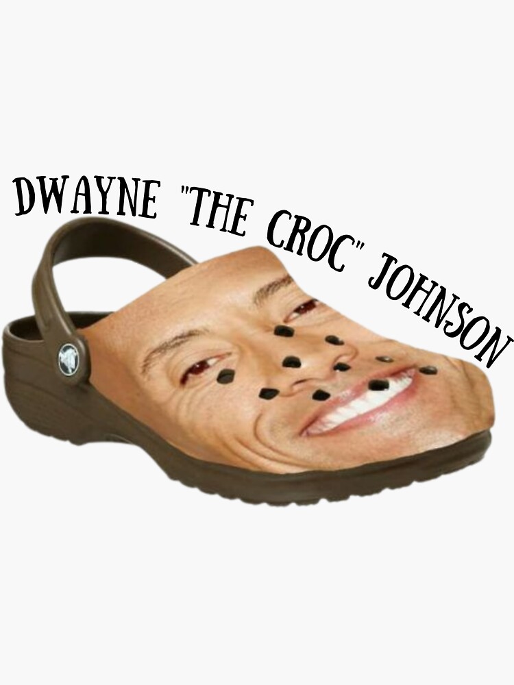 "Funny Dwayne “The Croc” Johnson Meme" Sticker for Sale by ArtLimitless ...