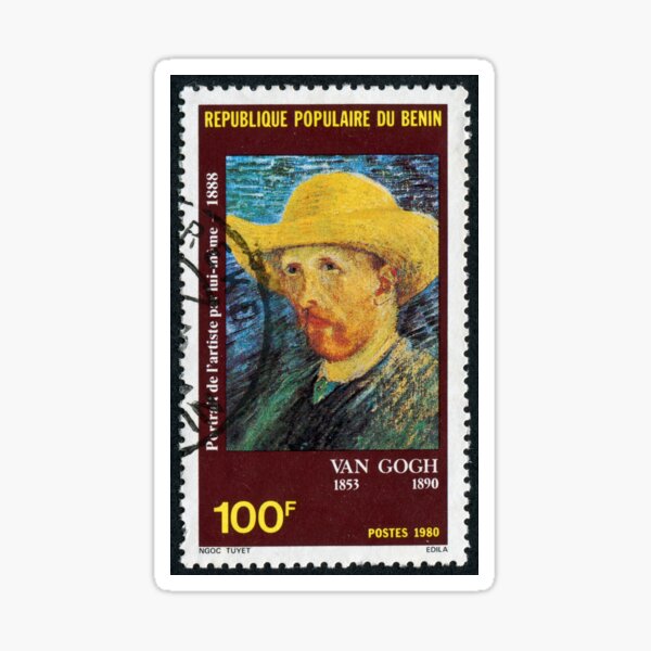 "van gogh stamp" Sticker for Sale by occaforty | Redbubble