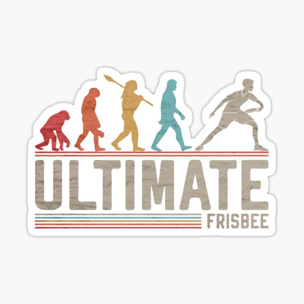 "Evolution Ultimate Frisbee Funny Flying Disc Sport" Sticker for Sale ...